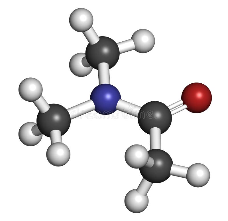 Dimethylacetamide DMAc Chemical Solvent Molecule. Stock Illustration ...