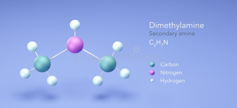 Dimethylamine Molecule, Molecular Structures, Secondary Amine, 3d Model ...