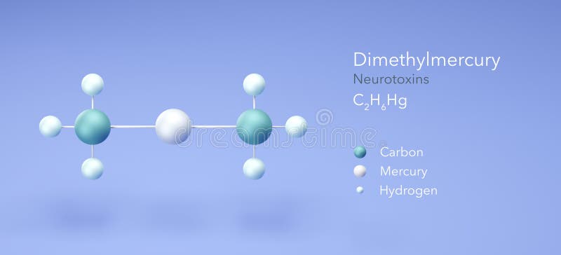 Dimethylmercury Molecule, Molecular Structures, Neurotoxin, 3d Model ...