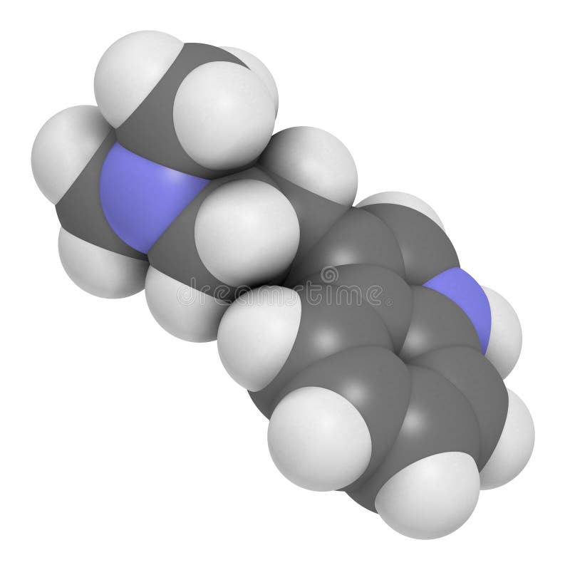 Dimethyltryptamine (DMT) Psychedelic Drug Molecule. Present in the ...