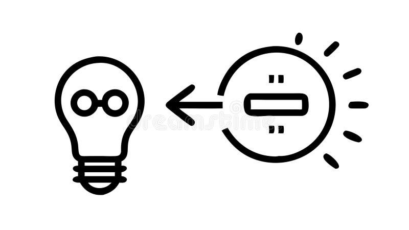 Diminishing Infinite Idea Icon: Draining Creativity Symbol, Vector ...