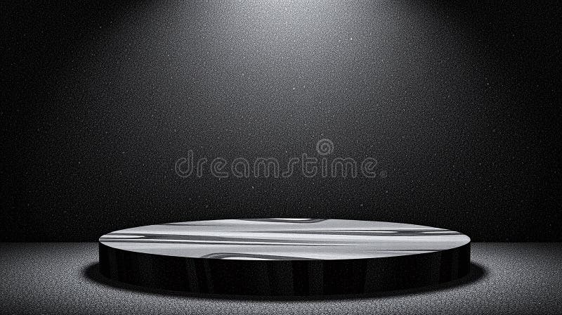 A Dimly Lit, Circular Platform with a Spotlight, Creating a Stark and ...