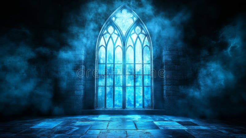 In a Dimly Lit Space with a Chequered Floor and Two Towering Windows, a ...