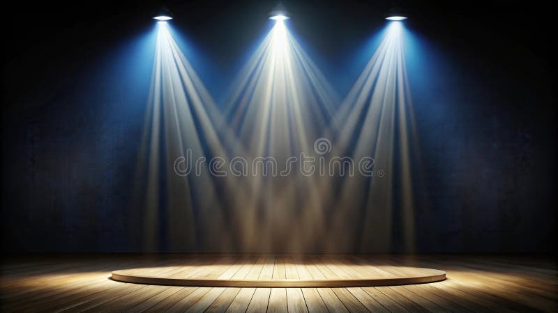 Spotlight on Darkness: a Dimly Lit Stage with a Bright Focal Point ...