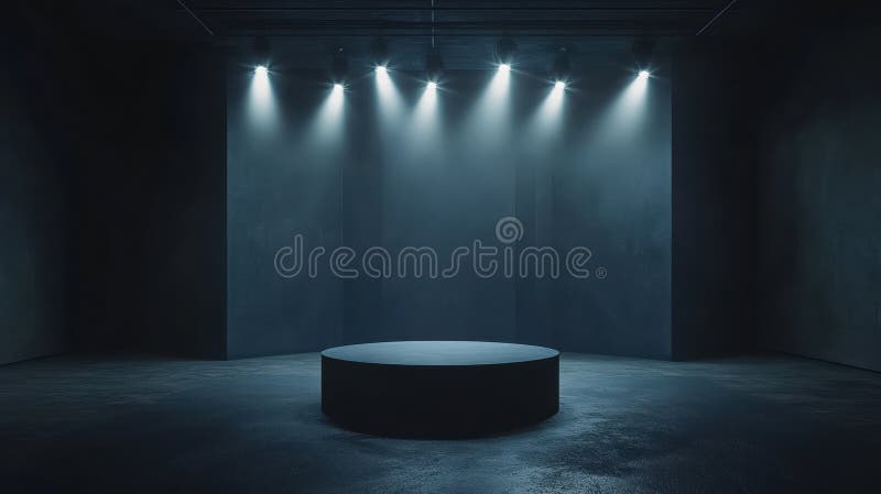 Dimly Lit Stage with Spotlight Effects Illuminating the Area Stock ...