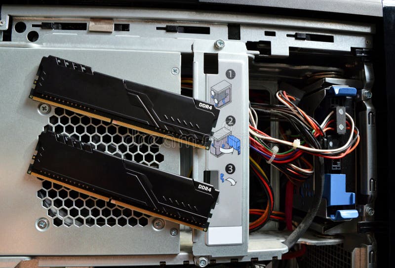 DIMM or RAM stick DDR4 stock photo. Image of tower, hardware - 293968470