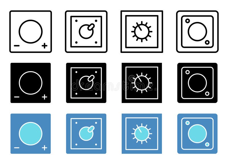 Dimmer icon vector stock illustration. Illustration of equipment ...