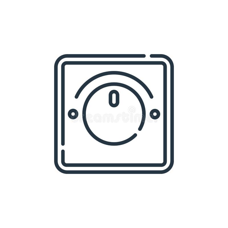 Dimmer Isolated Icon. Simple Element Illustration from Electrian ...