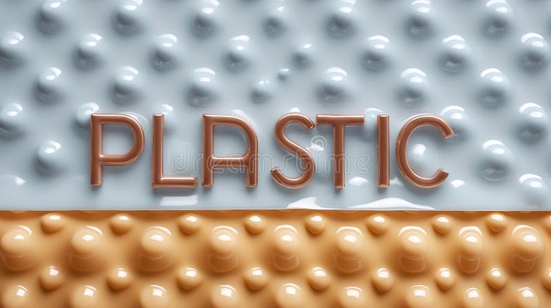 Dimpled Plastic Surface Featuring the Word Plastic in Contrasting ...