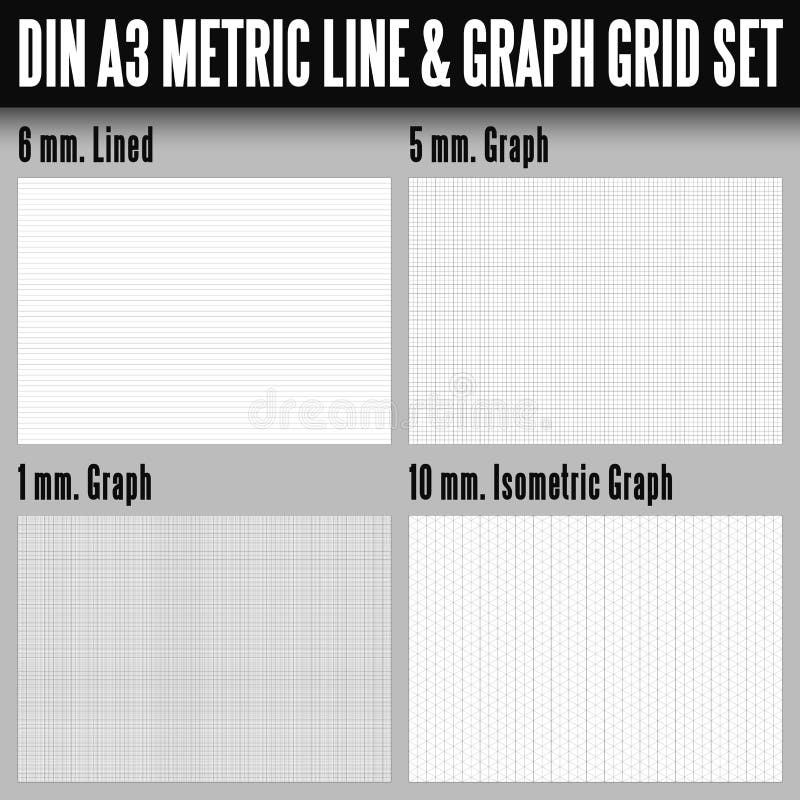 DIN A3 Metric Line and Graph Grid Stock Vector - Illustration of ...