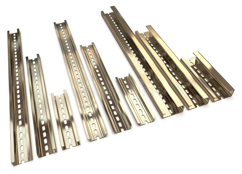 DIN rails stock photo. Image of rail, isolated, standard - 252917842
