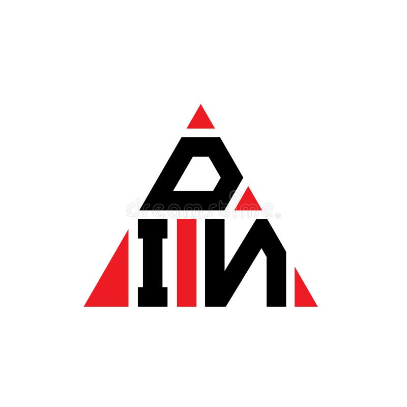 DIN Triangle Letter Logo Design with Triangle Shape. DIN Triangle Logo ...