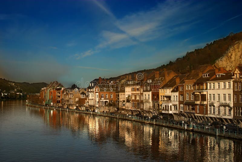 Dinant stock image. Image of church, city, dwellings, fortified - 988159