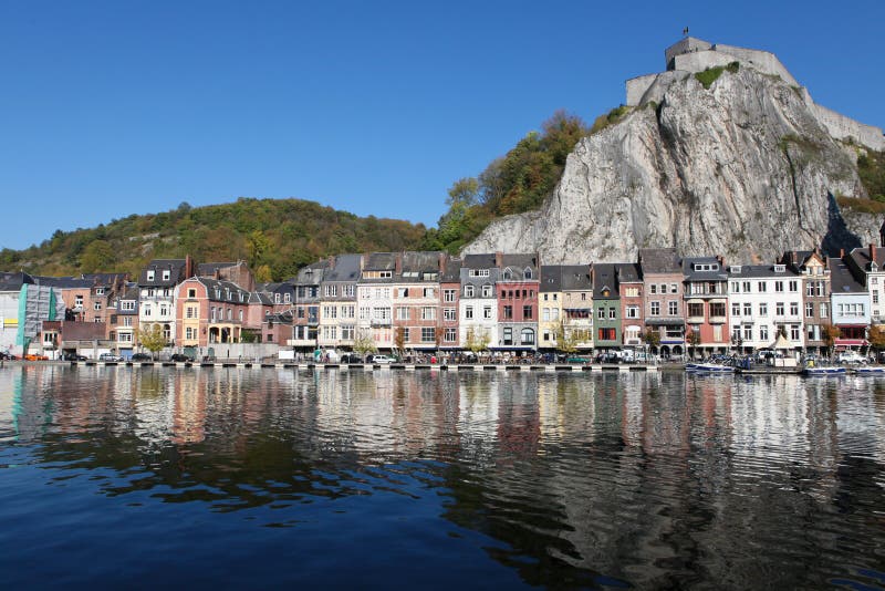 Dinant stock photo. Image of riverbank, formation, outdoors - 14439554