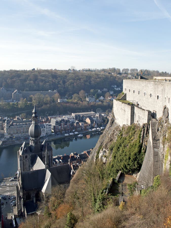 Dinant stock photo. Image of riverbank, formation, outdoors - 14439554