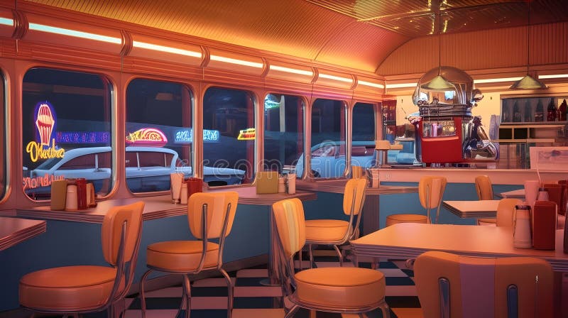 Diner Checkered Floor Neon Sign Stock Photos - Free & Royalty-Free ...