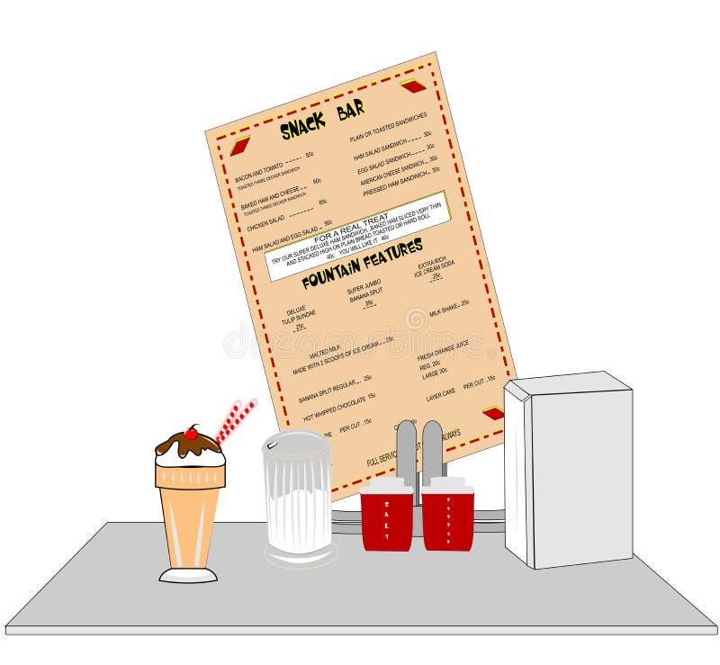 Diner counter stock illustration. Illustration of alone - 36259280