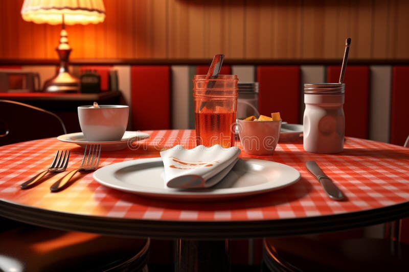 Diner Served on Restaurant Table 1695526803865 3 Stock Image - Image of ...