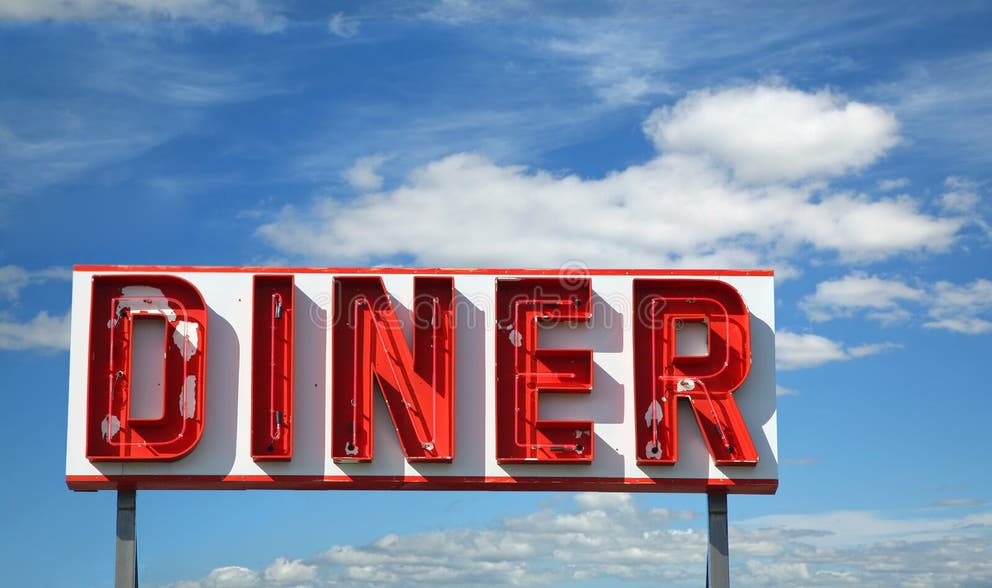 Diner Sign stock image. Image of lunch, food, dinner, diner - 6614271