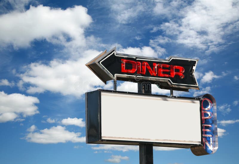Blank Diner Sign