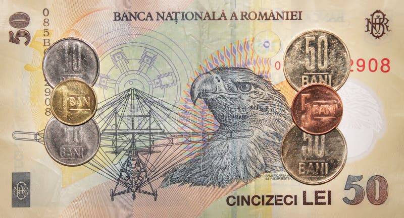 Dinero rumano: 50 leus foto de archivo. Imagen de notas - 83332108