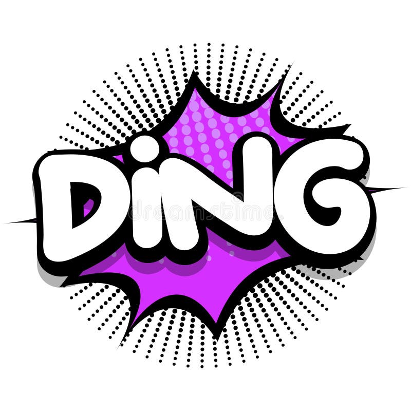 Ding Comic Book Explosion Bubble Vector Illustration Stock Vector ...