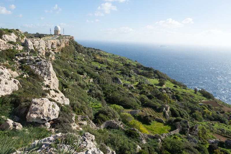 Dingli cliffs Malta stock image. Image of travel, scenic - 308033987