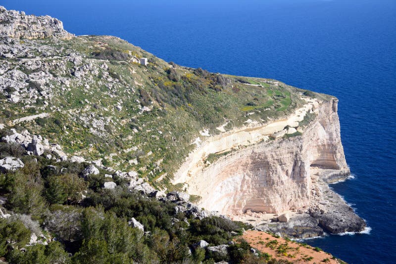 Dingli cliffs, Malta. stock photo. Image of seascape - 101336004
