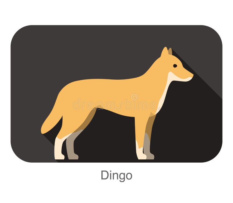 Dingo Dog Silhouette, Side View, Vector Illustration Stock Vector ...