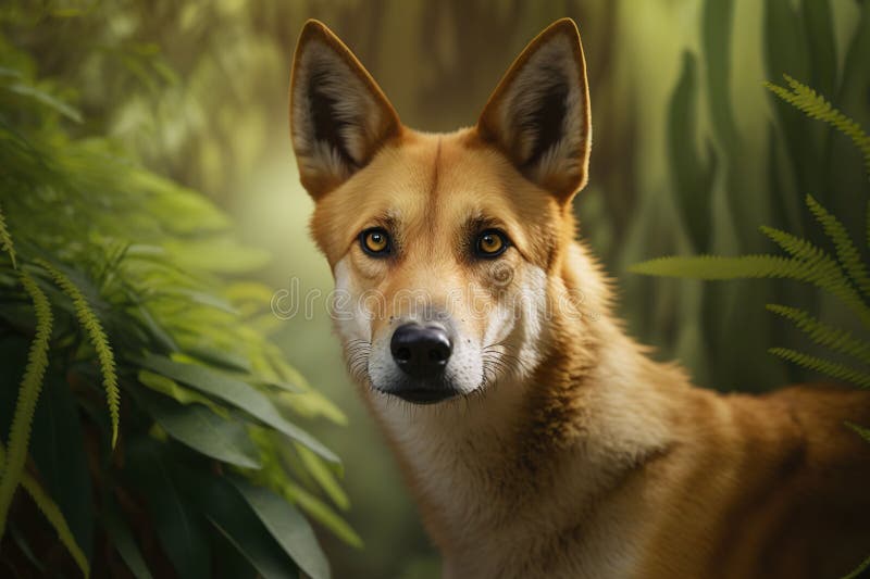 Dingo Dog Close-up. Generative AI Stock Illustration - Illustration of ...