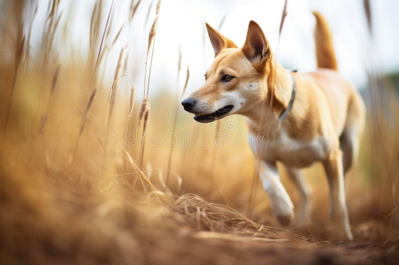 Dingo Pack Stalking through Australian Brush Stock Illustration ...