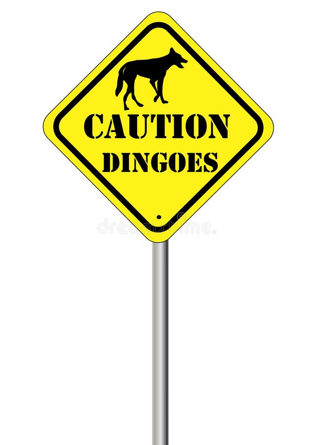 Dingo sign stock vector. Illustration of caution, steel - 39909734