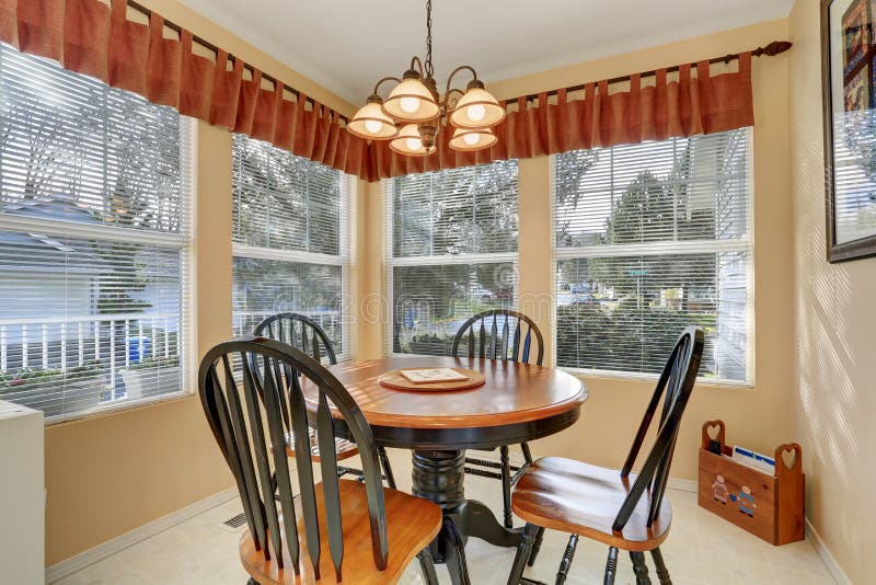 Dining Area Table Set Windows Around Stock Photos - Free & Royalty-Free ...