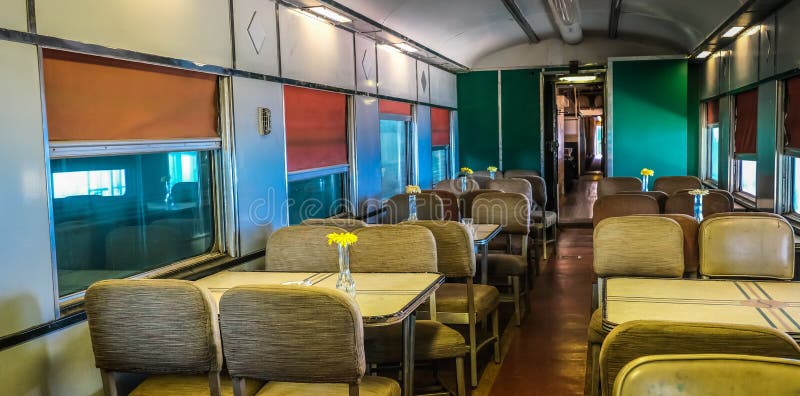 Dining Car in Old Train stock image. Image of coach - 162736009
