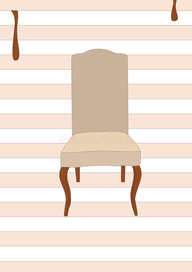 Dining Chair. Vector Illustration Decorative Background Design Stock ...