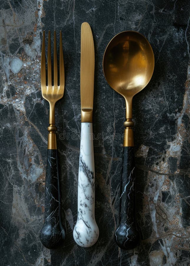 Dining Essentials Cutlery with a Knife, Spoon, and Fork - Stylish ...