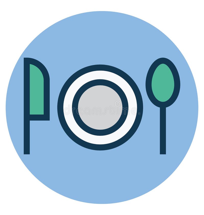 Dining, Food Isolated Vector Icon that Can Easily Modify or Edit Stock ...