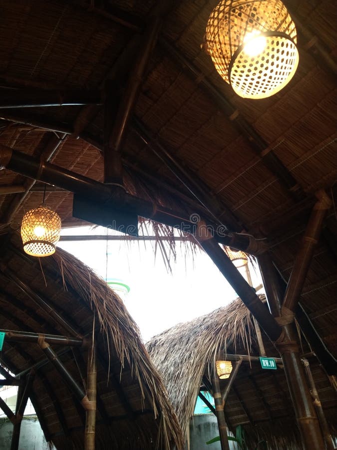 Dining Hut, Decorated with Beautiful Lights and Charming Decorations ...