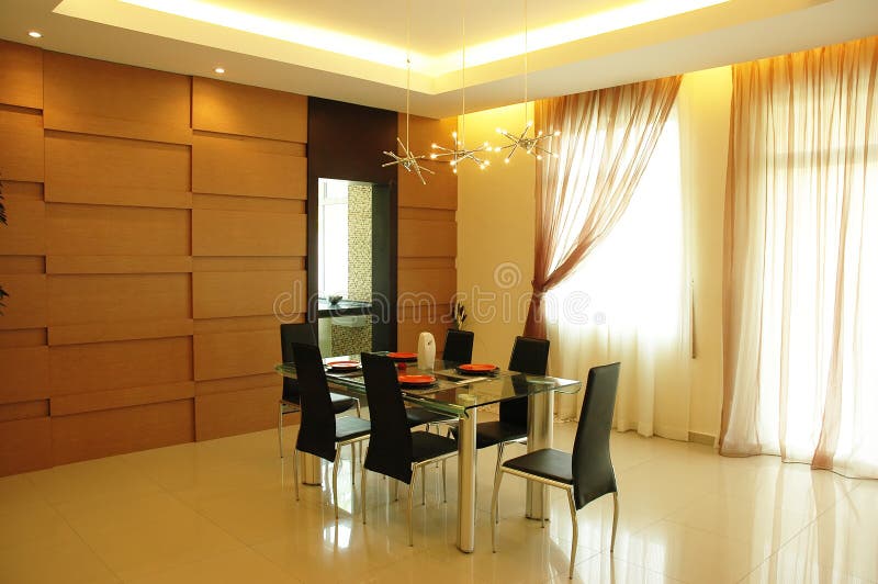 Dining room stock image. Image of dining, modern, lunch - 1415579