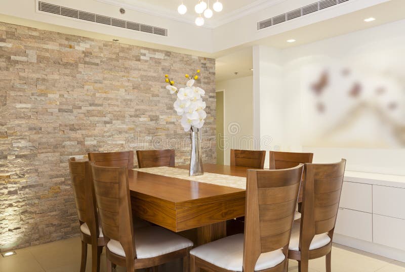 Luxury home dining room. stock photo. Image of chandelier - 4685568