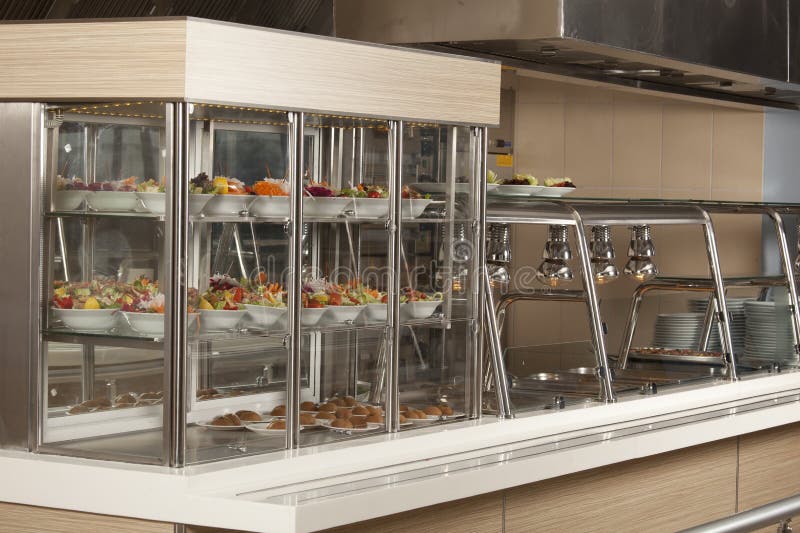 Dining room stock photo. Image of cafeteria, fridge, buffet - 28977476