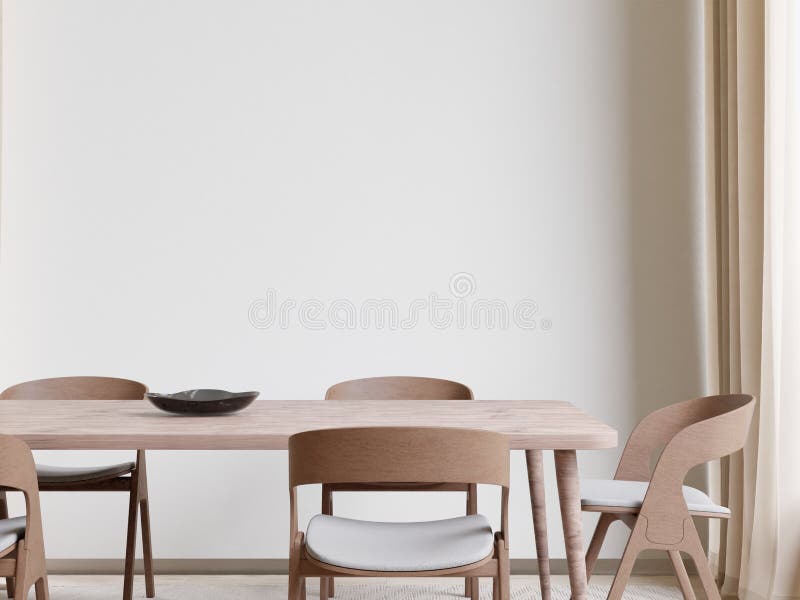 Dining Room and Cabinetcopy Space on White Background, Front View ...