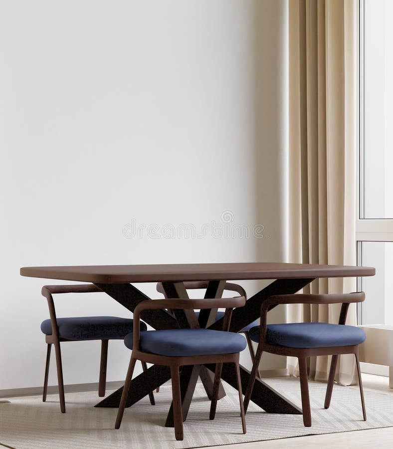 Dining Room and Cabinetcopy Space on White Background, Front View ...