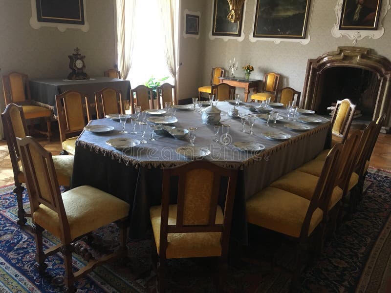 Dining Room in Castle from 18th Century Editorial Photo - Image of 18th ...