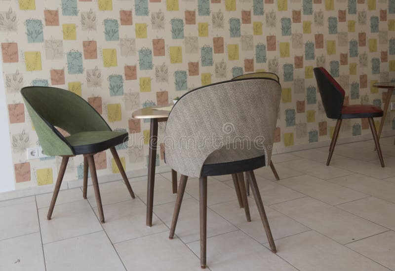 Dining Room with Chairs and Table Stock Photo - Image of planning, rent ...