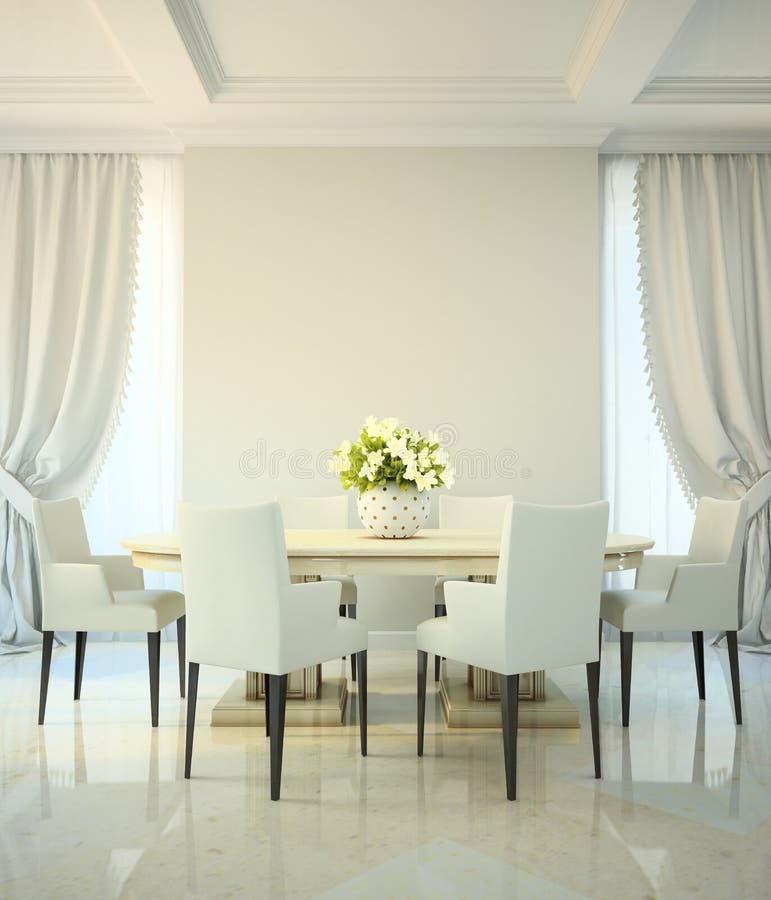 Modern Living-room with Fireplace. Stock Illustration - Illustration of ...