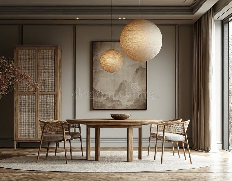 Dining Room Featuring Modern Style with Minimalist Design and Ample ...