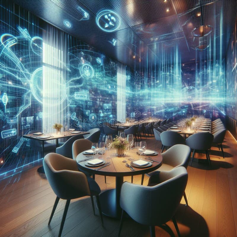 Smart Futuristic Dining Room with Holographic Projection Mapping on the ...