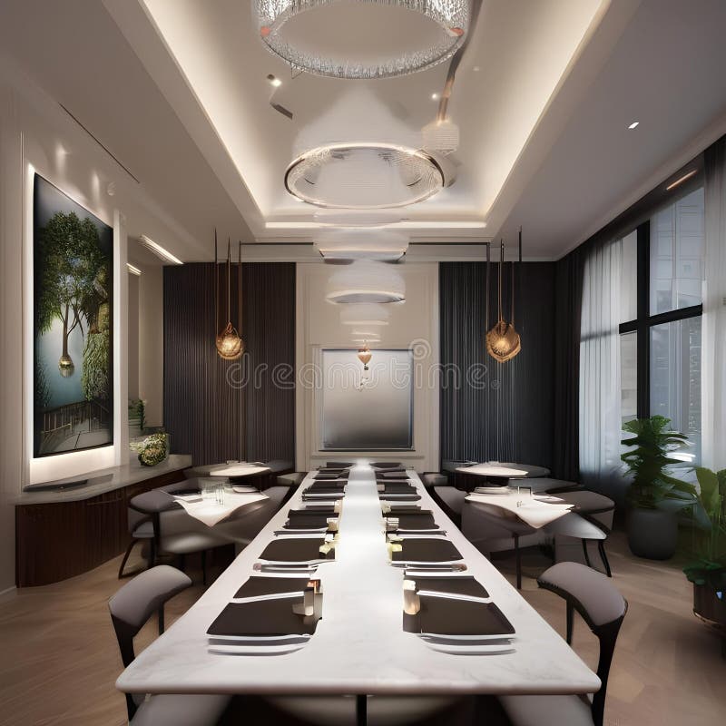 A Dining Room with Interactive Tables Projecting Virtual Dining ...