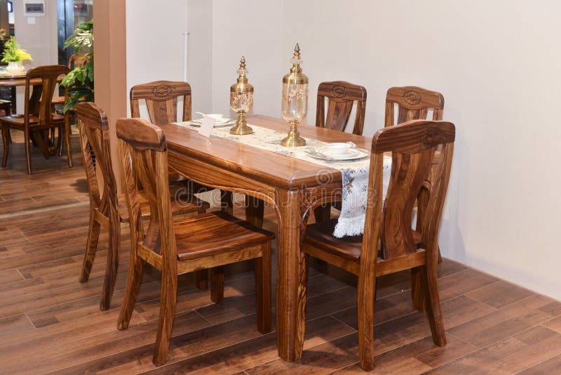 Dining Table for Modern Home Stock Image - Image of comfortable, floor ...